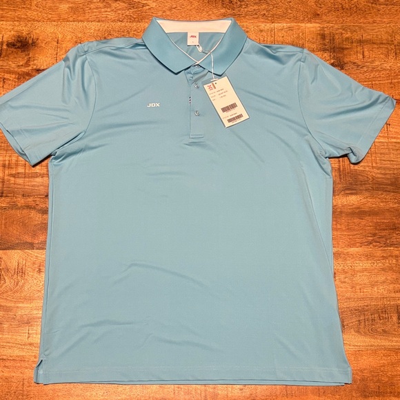 JDX | Shirts | Nwt Jdx Light Blue Golf Polo Shirt Classic Logo Large 4 ...
